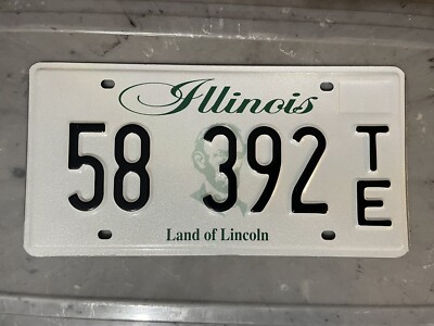 ILLINOIS LICENSE PLATE 58 392 TE | eBay