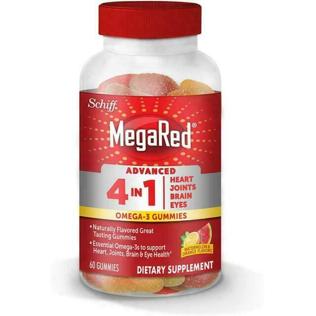 Schiff MegaRed Advanced 4-in-1 Omega-3 Watermelon and Orange Flavor ...