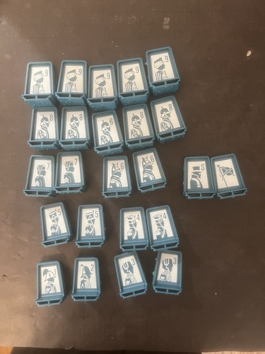 1982 Electronic Stratego Game Parts Lot Complete Set of 24 Blue Army ...