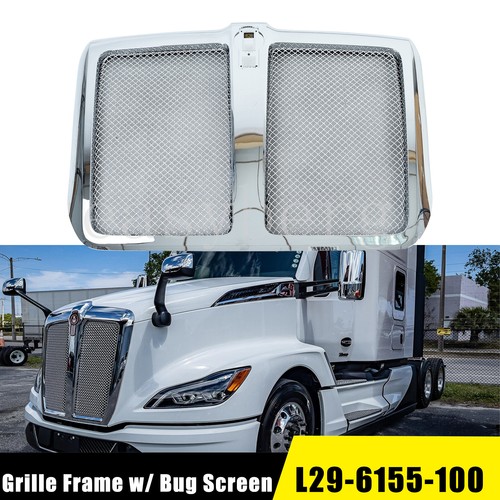 Fit Kenworth T680 Chrome Grille Frame w/ Bug Screen L29-6155-100 L45 ...