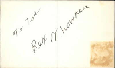 Rex Thompson Actor The King and I Signed 3" x 5" Index Card | eBay