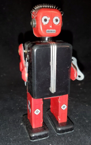 Classic PROTON MAN ROBOT - 5" Tin Wind-up / 2000 St John Limited ...