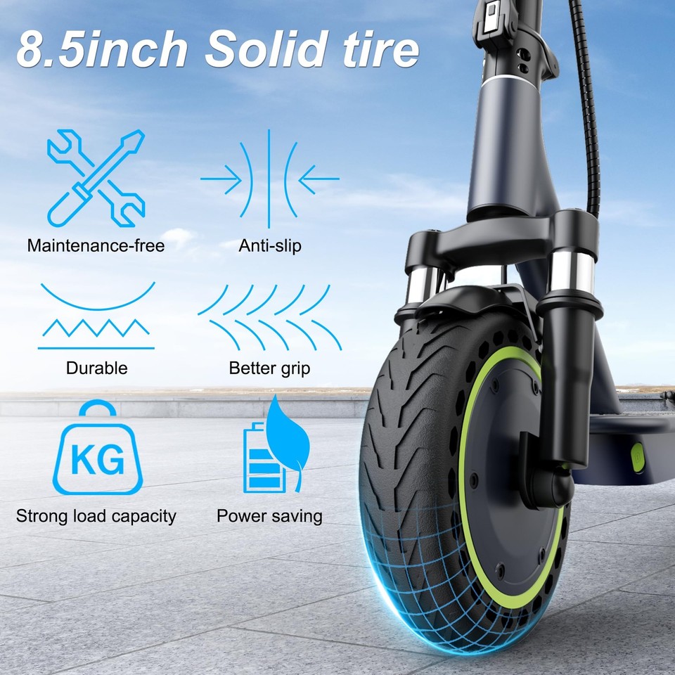 Dual Suspension Electrict Scooter for Aduts, Up to 19 MPH and 23 Miles ...