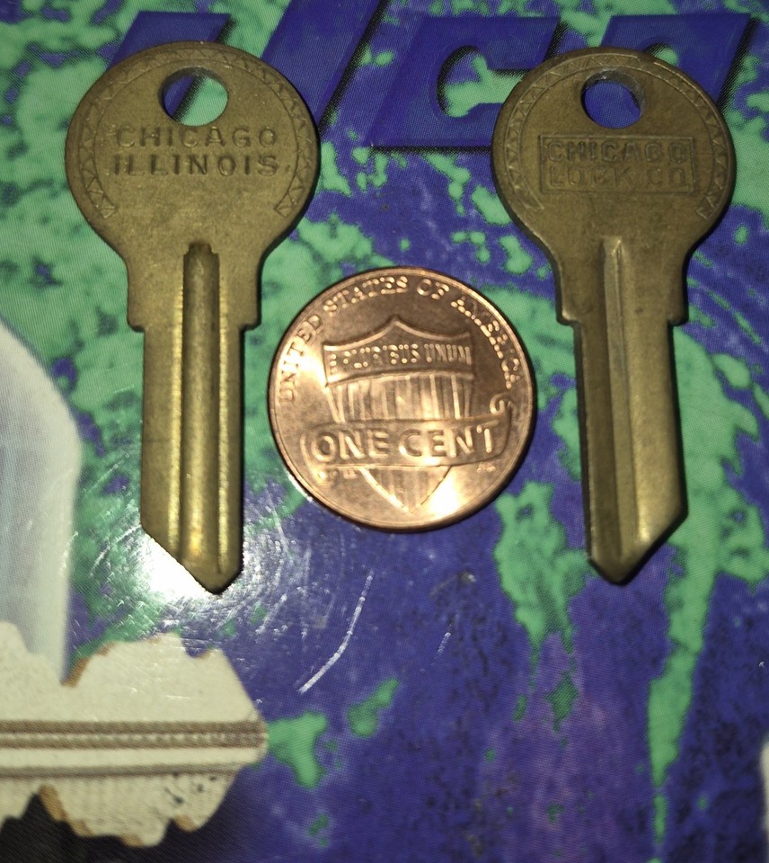 Chicago Lock Key Blank. Unidentified Number. Small Padlock, Desk ...
