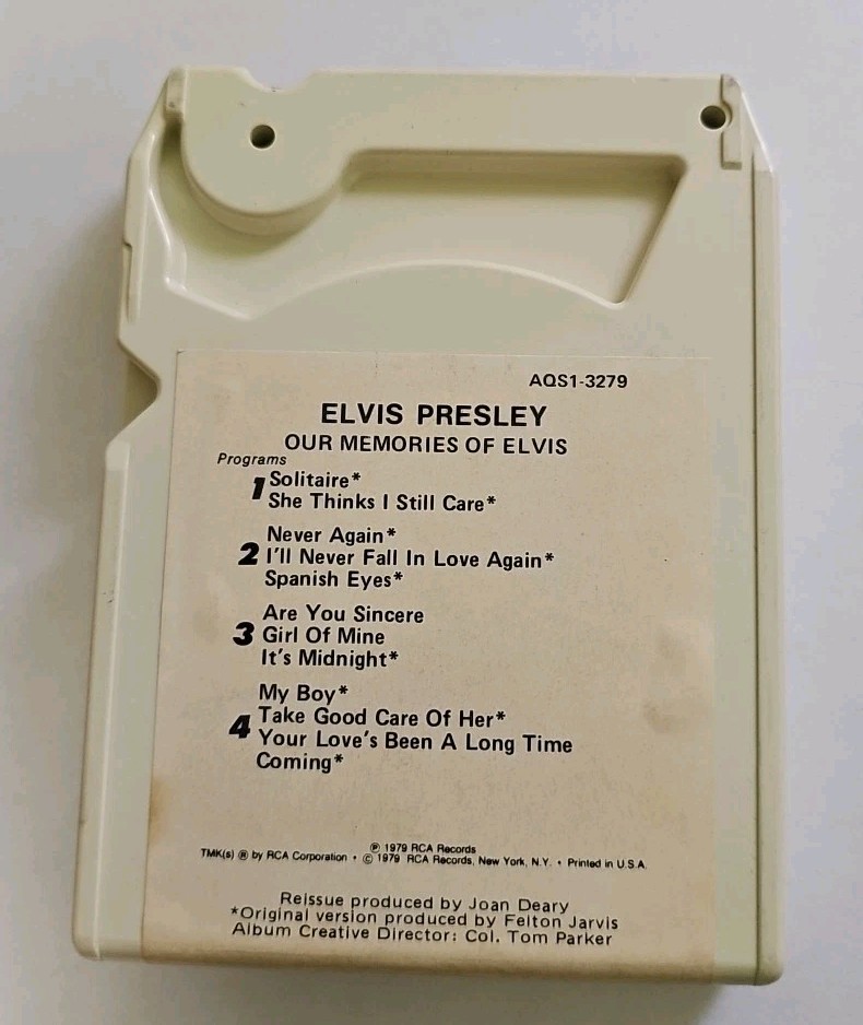 Elvis Presley - Our Memories Of Elvis 8-Track RCA AQ51-3279 Untested ...