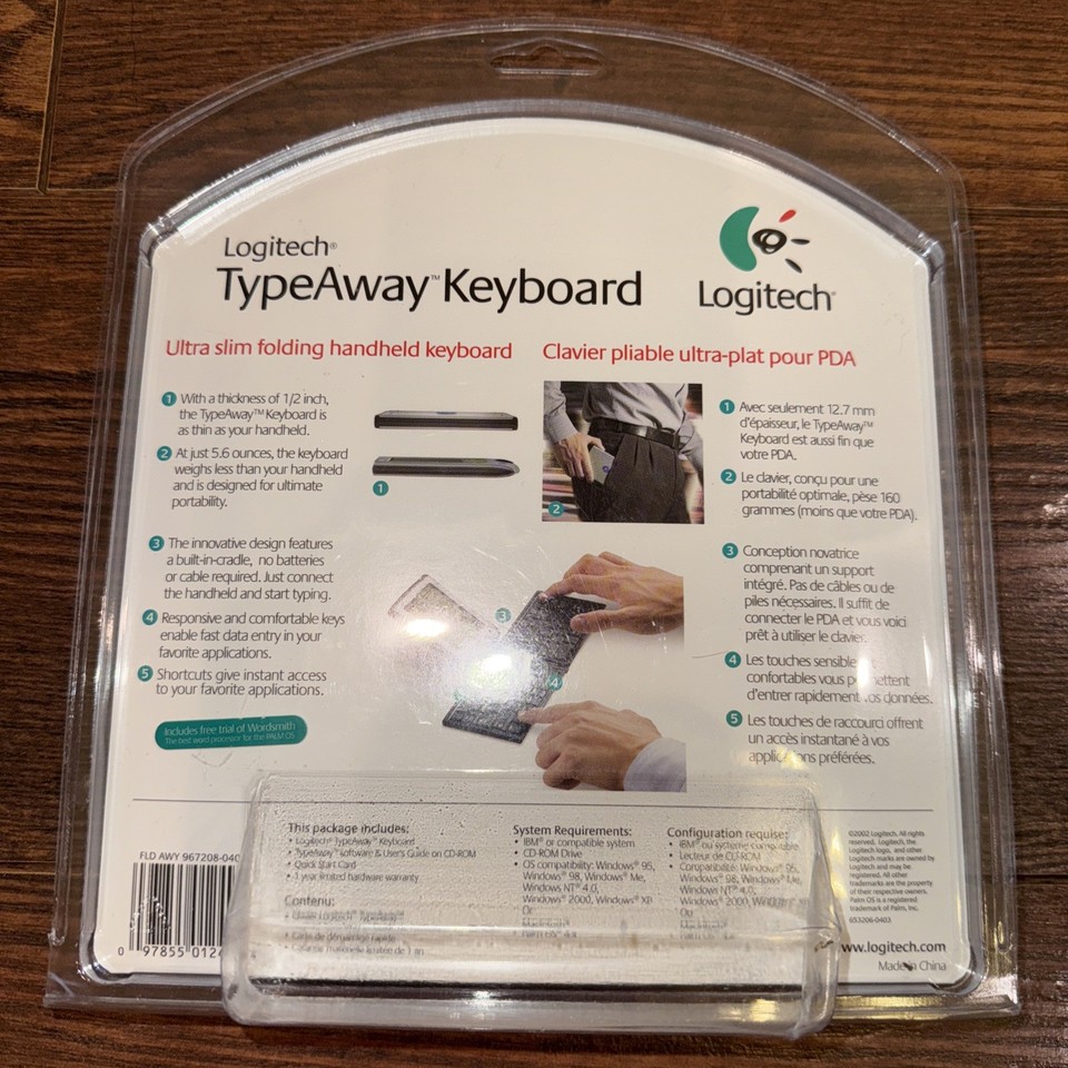 Logitech TypeAway Keyboard Ultra Slim Folding Handheld Keyboard PALM ...