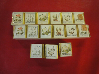 15 vintage ENGLISH bath cubes country garden rose Gardenia Lavande ...
