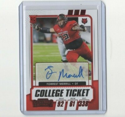 2021 Contenders Draft Picks Forrest Merrill Red Foil 263 Rookie RC Auto ...