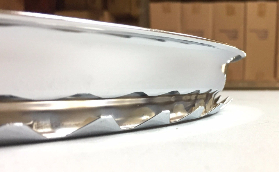 15" Chrome Stainless Steel HOT ROD STYLE SMOOTH Beauty Rings TRIM RING ...