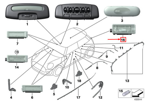 OEM INTERIOR LIGHT BMW MINI ZINORO ALPINA HYBRID M3 X1 ZINORO ...