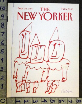 1986 ROBERT TALLON ARTIST ILLUSTRATION CLOWN COSTUME NEW YORKER COVER ...