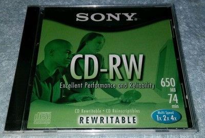 SONY CD-RW rewritable disc sealed 650 MB 74 min | eBay