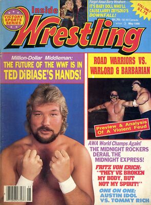 TED DIBIASE Inside Wrestling Magazine May 1988 ROAD WARRIORS/WARLORD ...