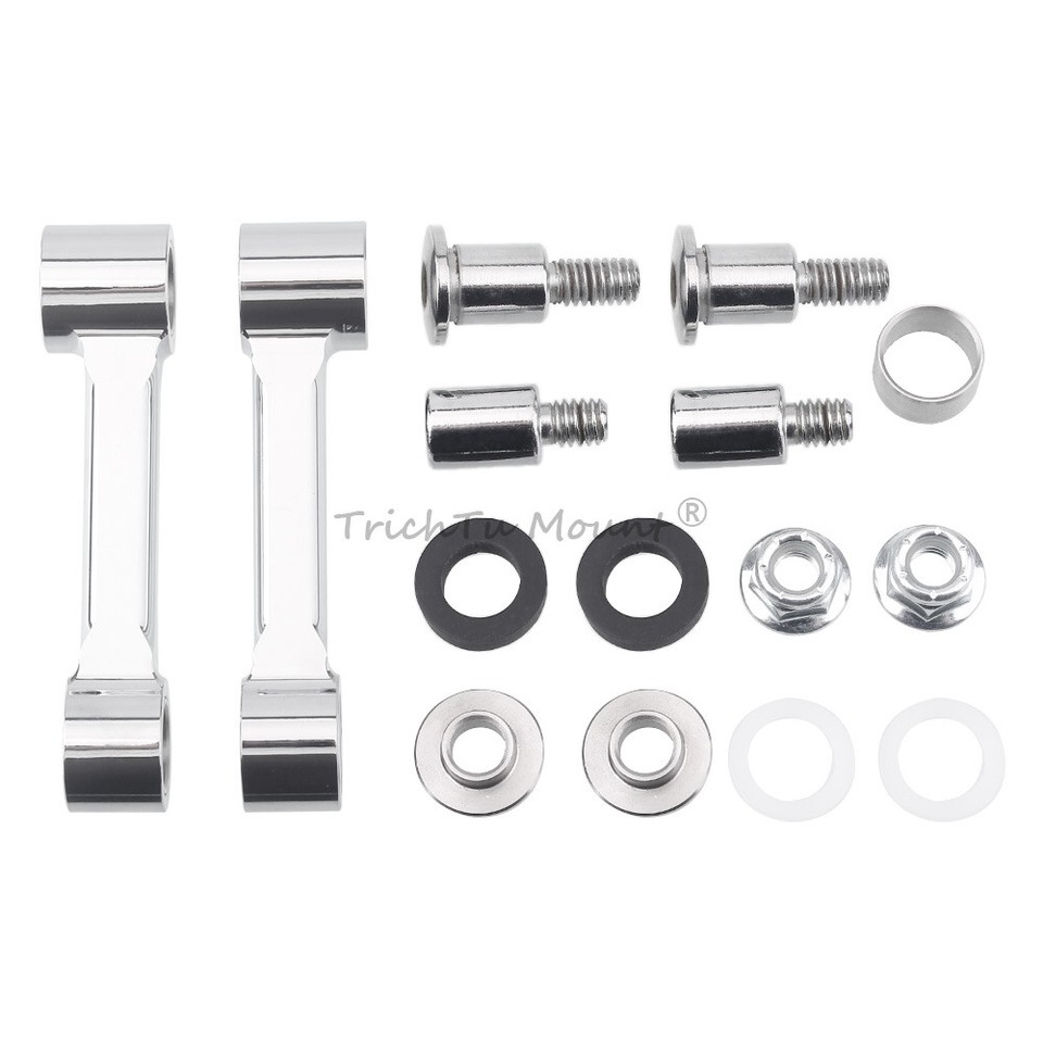 Chrome Front Fender Mount Bracket Kit For Harley Softail Springer FXSTS ...