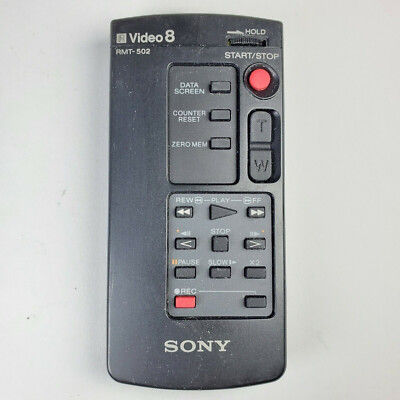 Sony RMT-502 Video 8 Remote Control TESTED Black | eBay