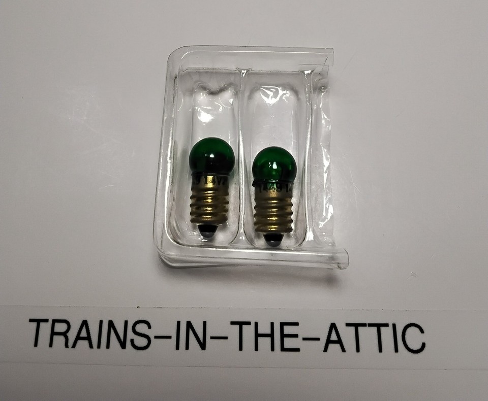LIONEL 154 CROSSING 14 VOLT 1449 BULB GREEN TRANSLUCENT SMALL SCREW ...