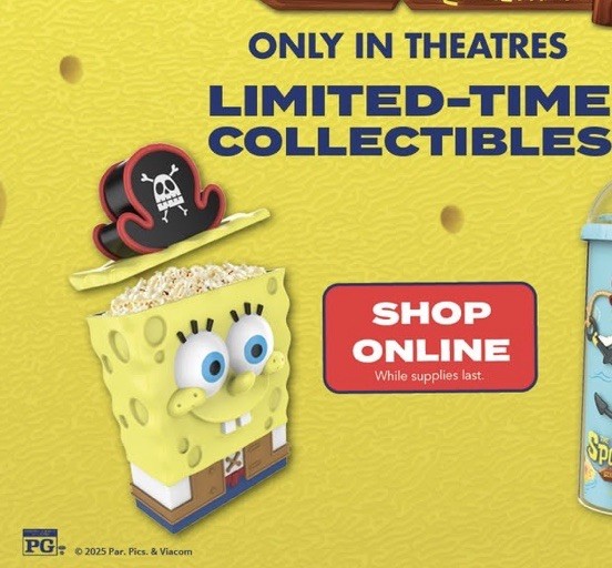 SpongeBob Search For SquarePants Popcorn Bucket Cinemark Theaters ...