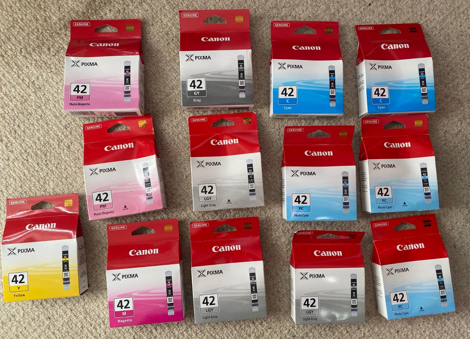 13 Genuine Canon Ink Cartridges for PIXMA Pro 100 / 100S Still sealed ...