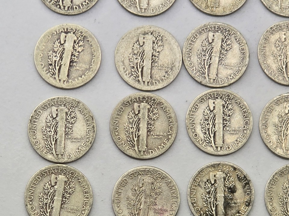 Lot Of 25 Silver Mercury Dimes. P,D&S, US Silver Coins, Collectors Coins, MC057 | eBay
