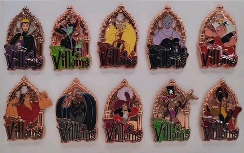 Disney Villains MNSSHP mystery pin complete set LE 150 of VILLAIN ...