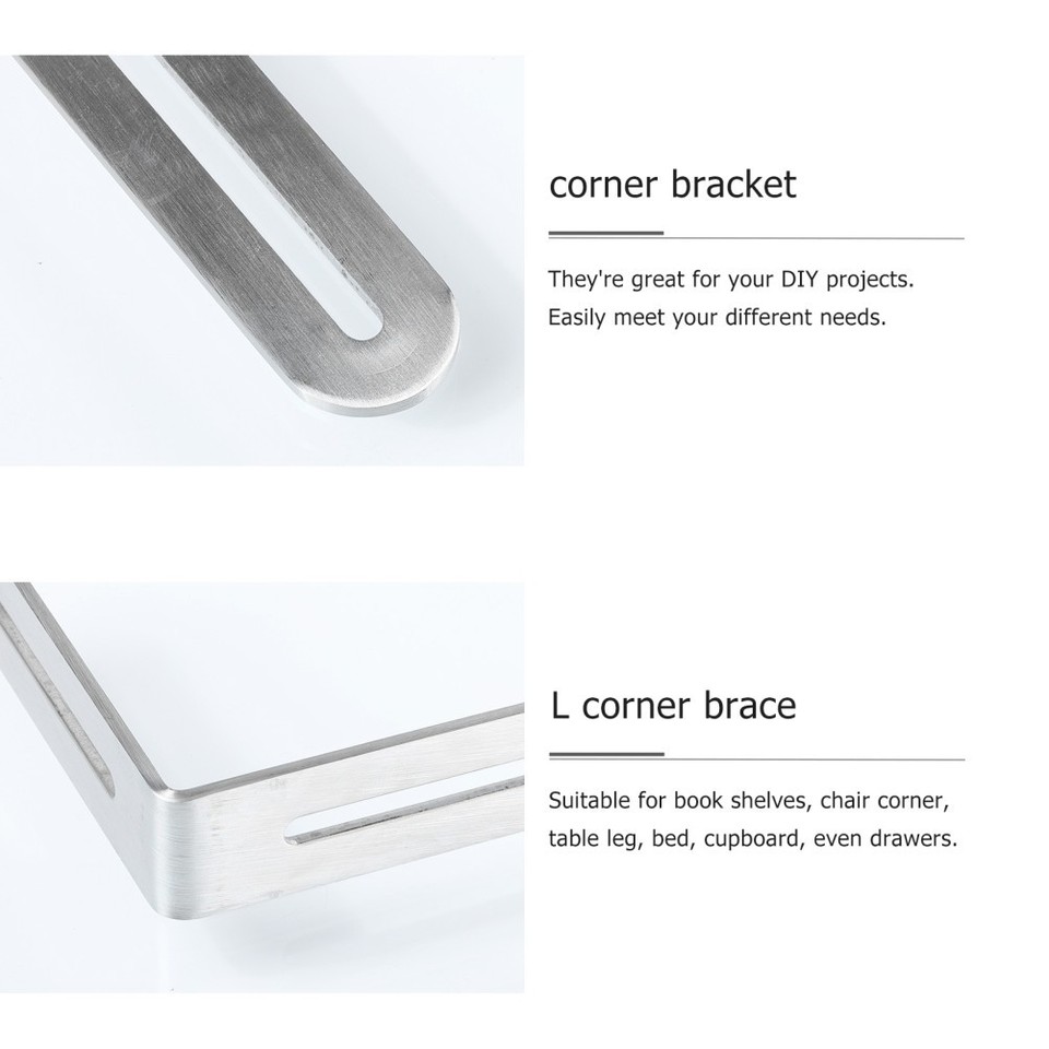 6 pcs Corner Brace Right Angle Bracket Furniture Shelf Stainless Steel Bracket | eBay UK