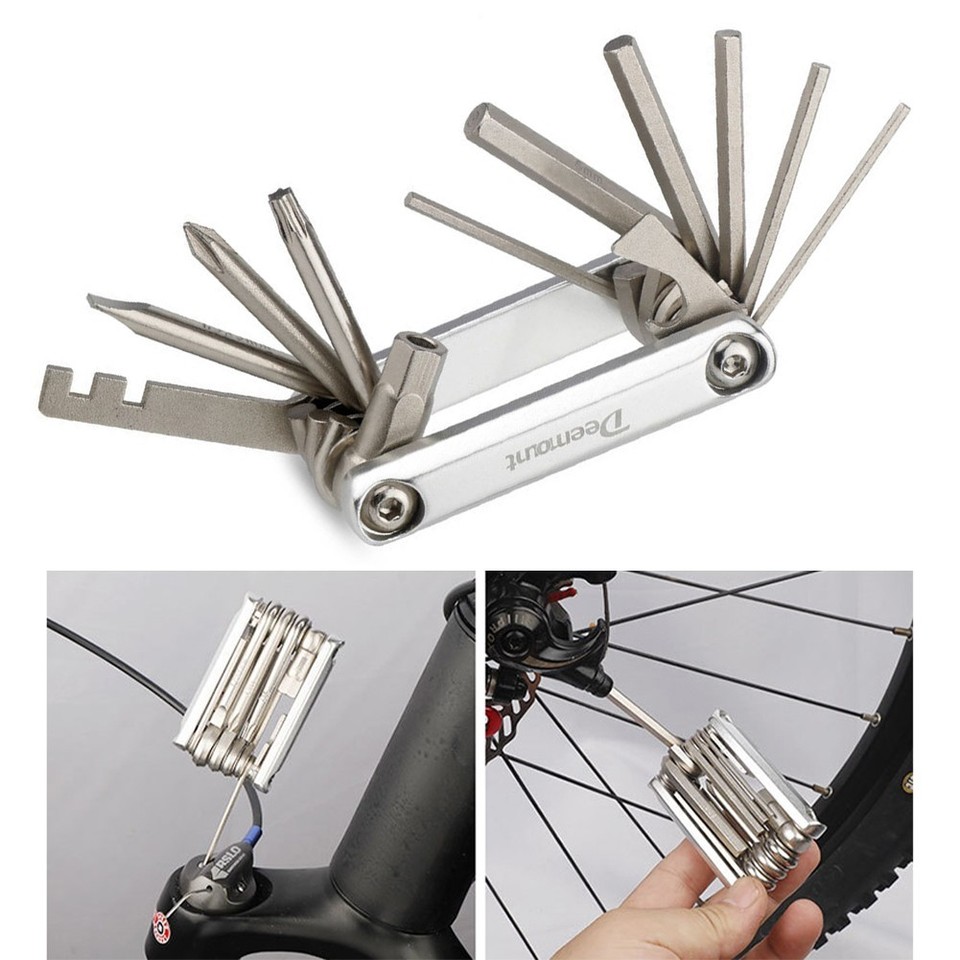 Bike Fix Patch Tool Bicycle Repair Tool Kit Foldable And Storage Spoke ...