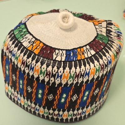 Cap NIGERIA AFRICA HAUSA FULANI TRAD COTTON HAND WOVEN HAT 22 inch. I ...