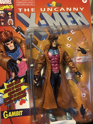 x2 Marvel Legends 80 Years Retro Uncanny X-Men Storm+Gambit 6" Figure ...