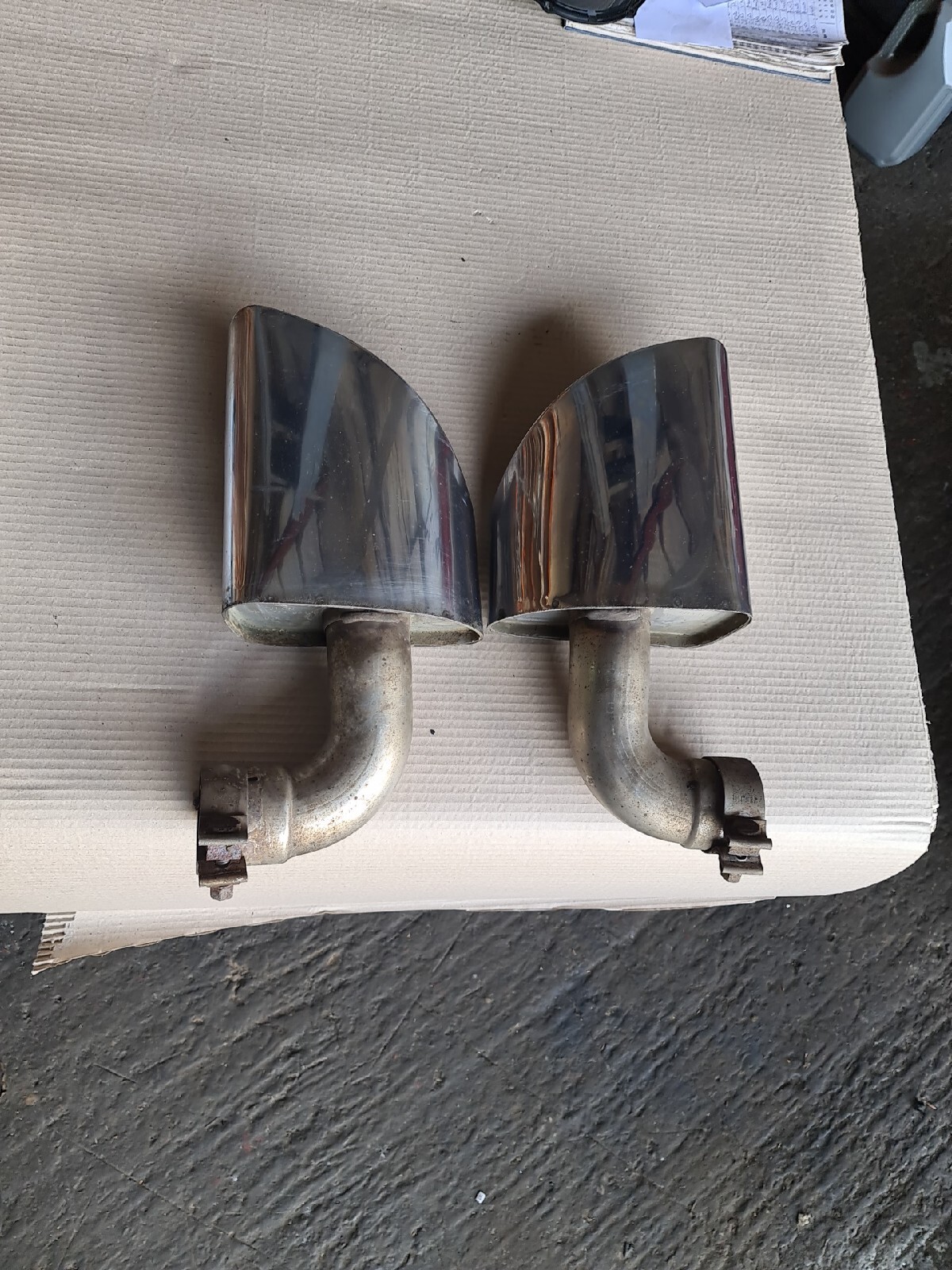 VW Touareg 7P Tail Pipes Chrome 7P6253681s 7P6253682s Exhaust Tailpipes ...