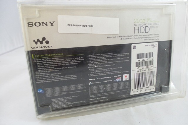 Sony Nw-hd3 Network Walkman 20 GB Digital Music Player (pink) for sale ...