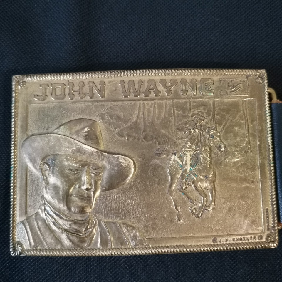 Rare John Wayne Patented Limited Edition Brass Belt Buckle No 1904 | eBay