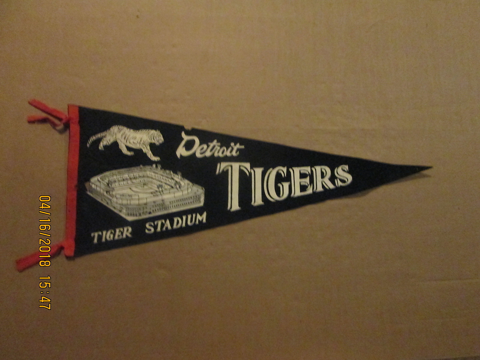 MLB Detroit Tigers Vintage Circa 1960's TIGER STADIUM Logo Baseball ...