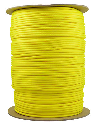 Neon Yellow - 550 Paracord Rope 7 strand Parachute Cord - 1000 Foot ...