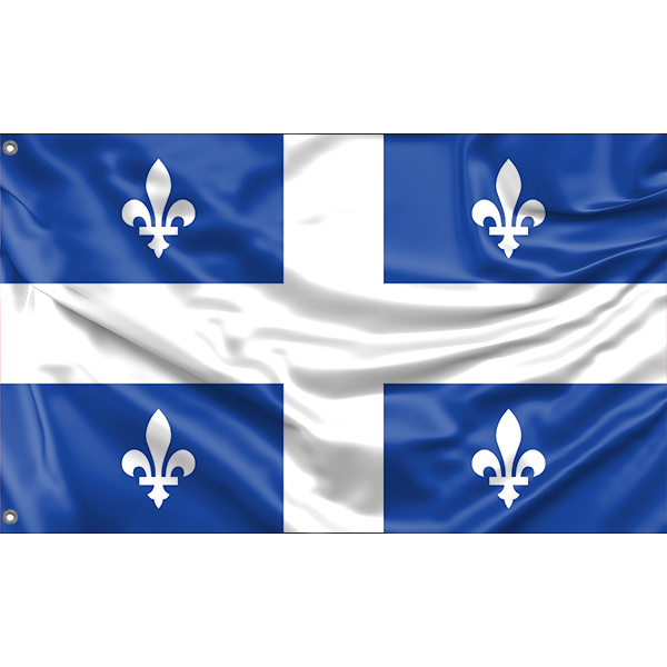 Quebec Flag Image New Zealand Flag Canada Flag 3d Stock Illustration
