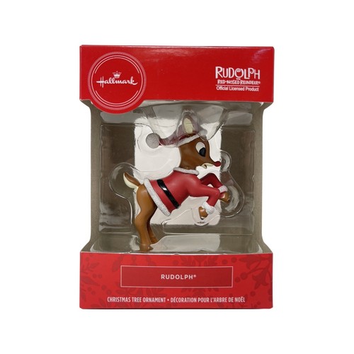 Hallmark Rudolph the Red-Nosed Reindeer in Santa Suit Christmas ...