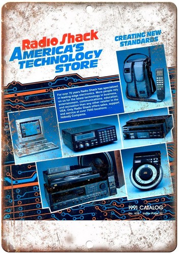 Radio Shack 1991 Electronics Catalog Cover Vintage Reproduction Metal ...