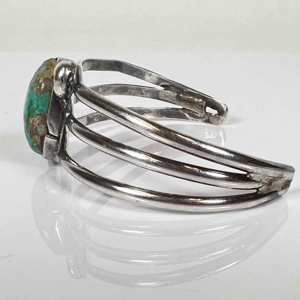 Vtg Navajo Southwest Artisan Billy Slim Turquoise Ste… - Gem