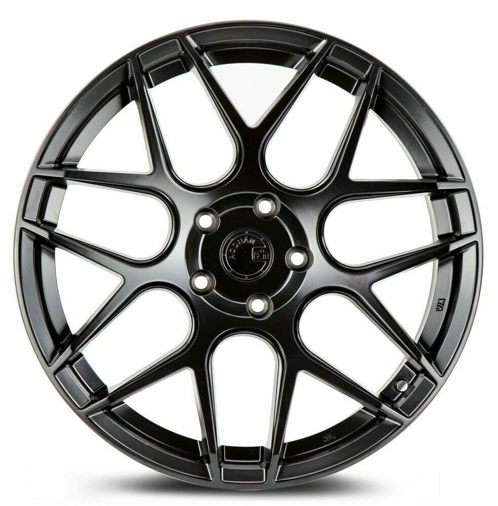 19 Inch Aodhan AFF2 Matte Black Wheels 19x8.5 19x9.5 +35 5x114.3 Rims ...