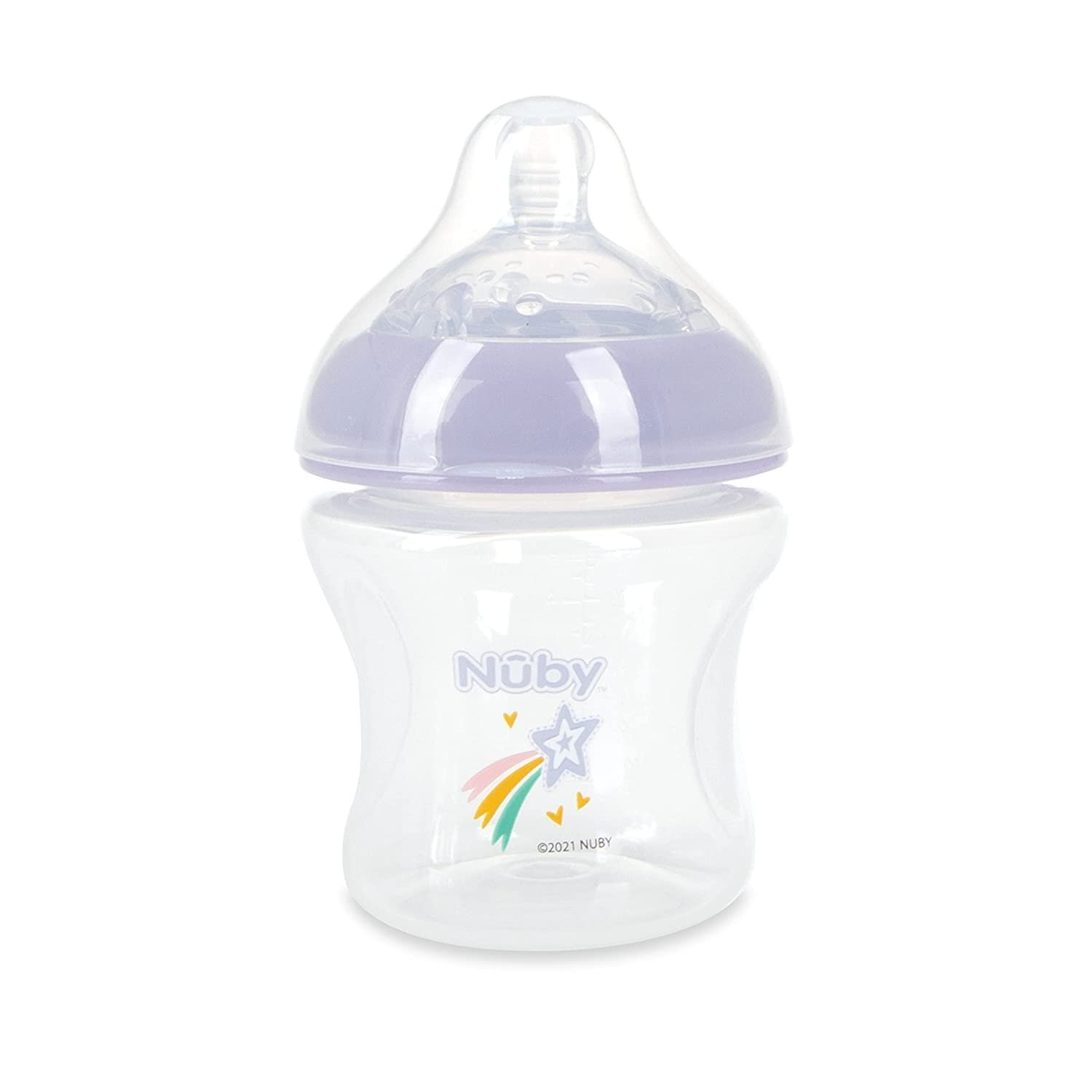 Nuby 3-Pack Infant Feeding Bottles with Slow Flow Breast Size Silicone ...