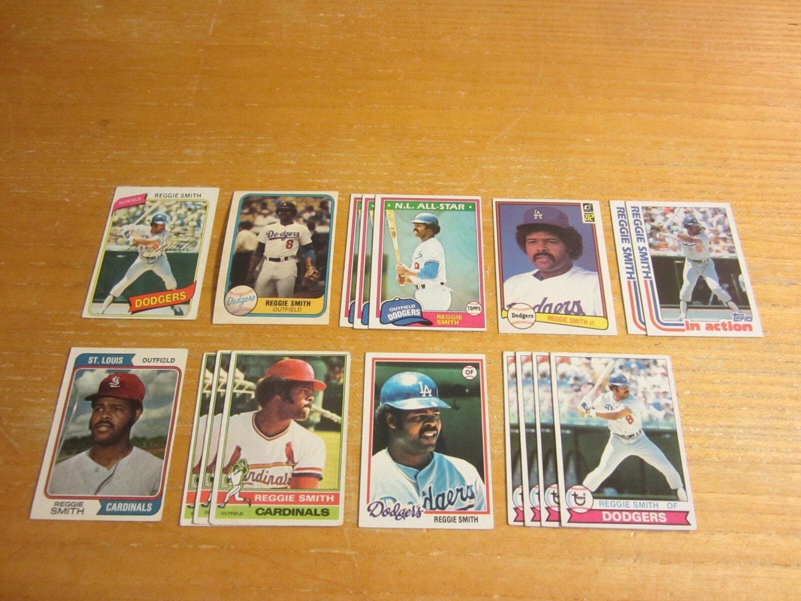 Reggie Smith Lot of 17 Trading Cards MLB Baseball St. Louis Cardinals ...