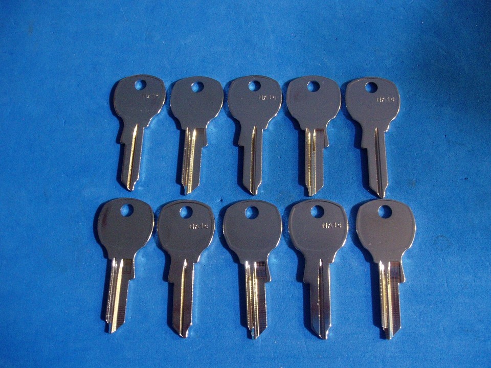 LOT OF TEN NA14 L1069L MAILBOX KEY NICKEL CHROME PLATED BRASS | eBay