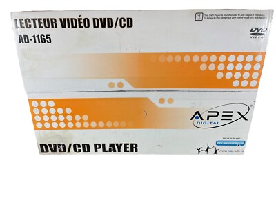 Apex Digital Lecteur Video DVD/CD/MP3 AD-1165 NIB | eBay
