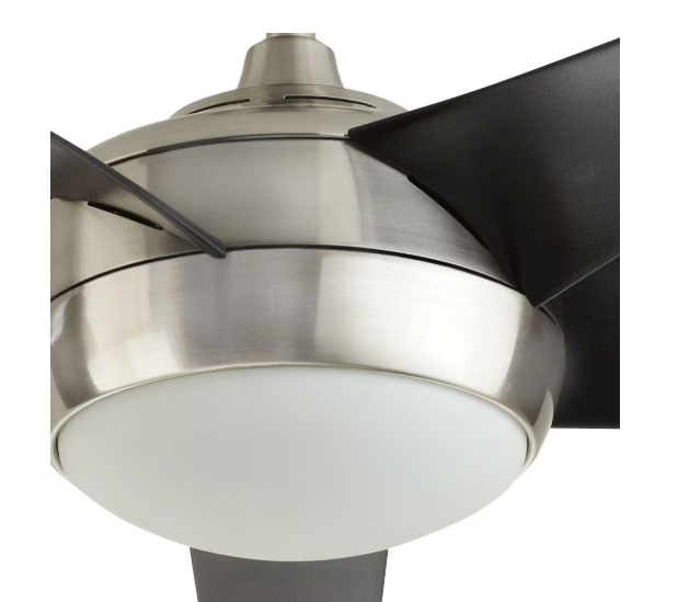 Windward IV 52 in. Indoor LED Brushed Nickel Ceiling Fan with Dimmable ...