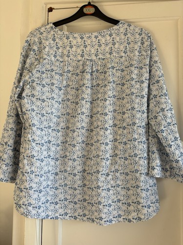 FAT FACE White Cotton Broderie TUNIC TOP BLOUSE SIZE UK 14/16 ...