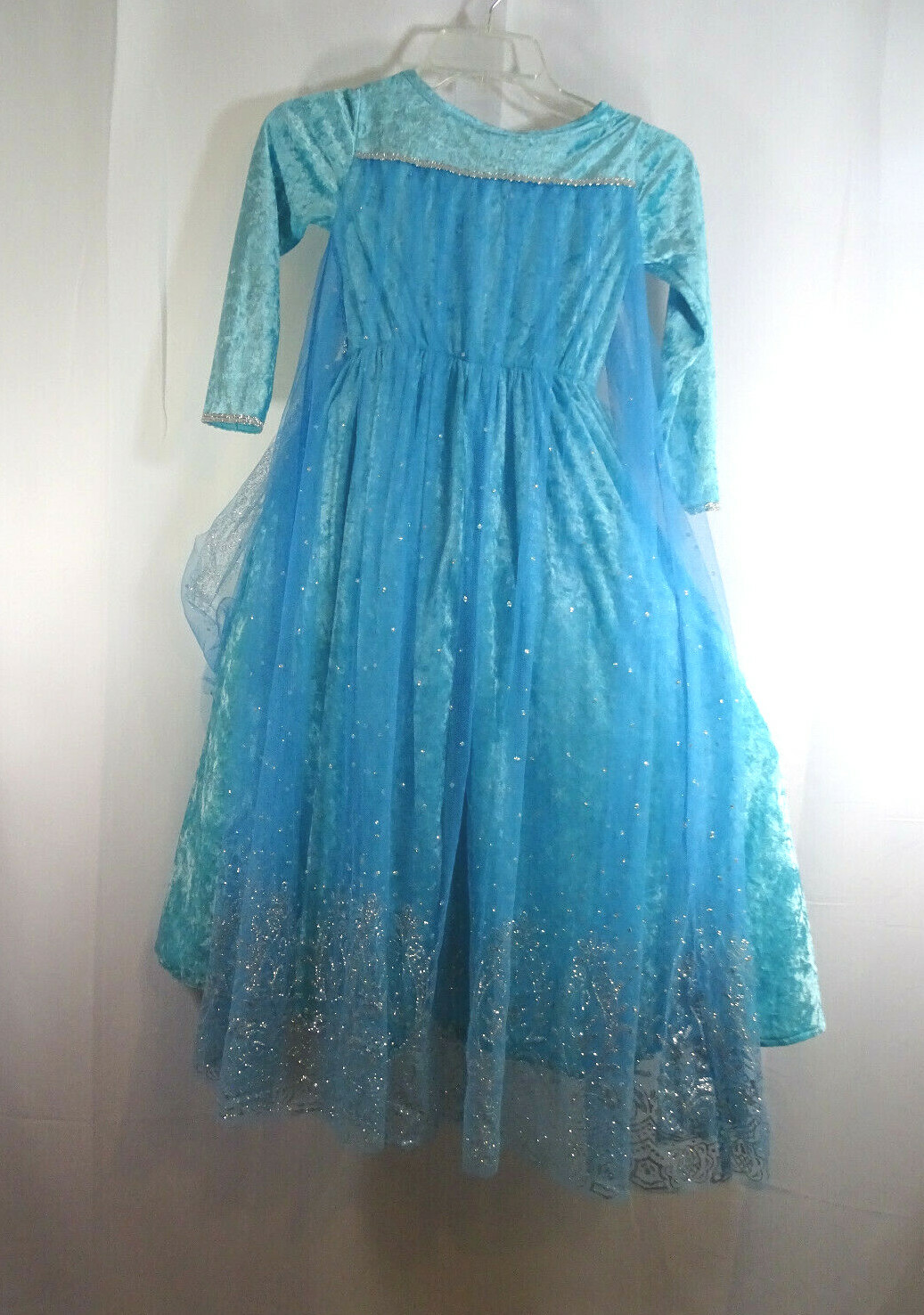 Girls PRINCESS Sparkly BLUE DRESS COSTUME sz 5/6 - Gem