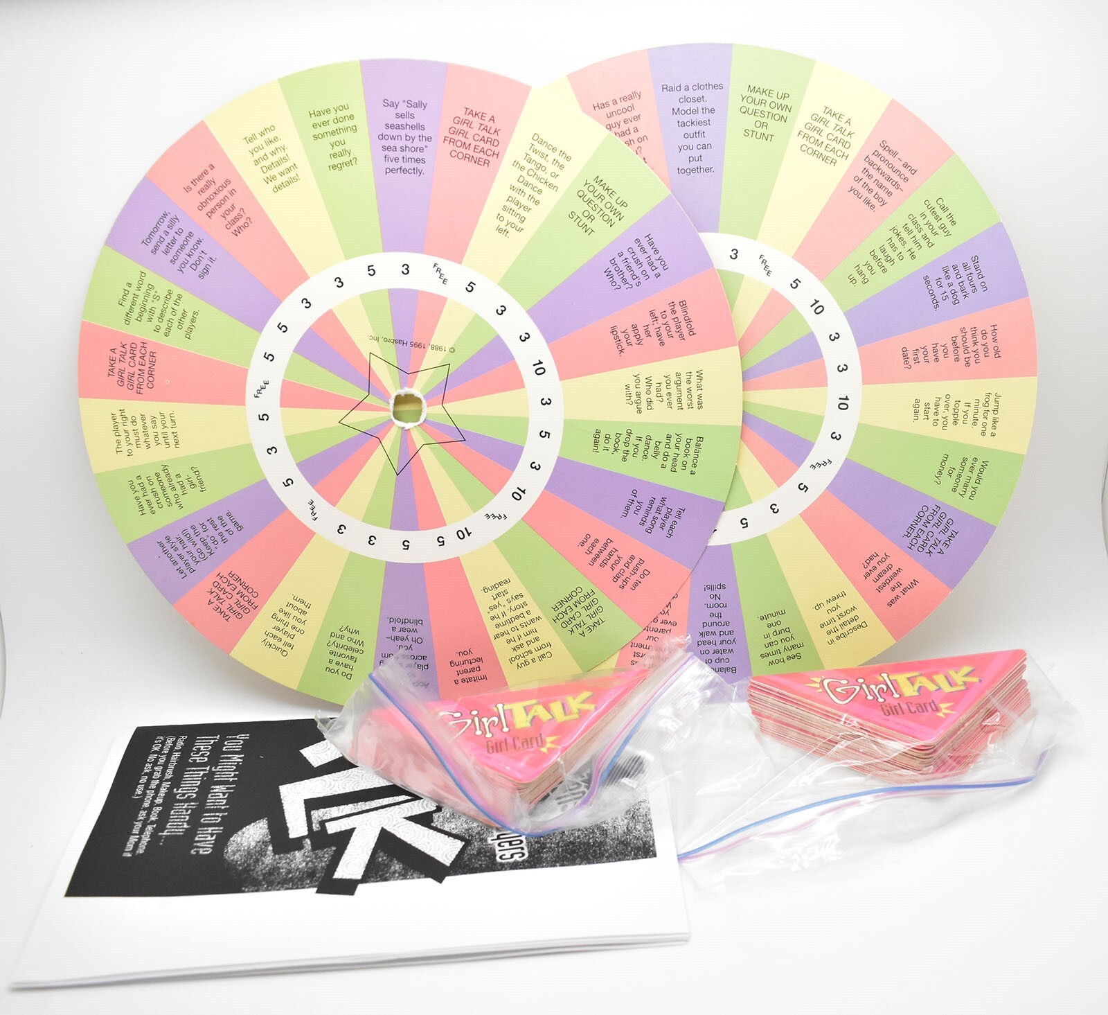 Girl Talk Board Game Parts Lot Milton Bradley 1995 | eBay