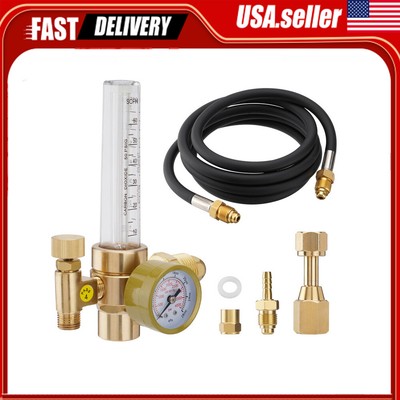 Argon Regulator TIG Welder MIG Welding CO2 Flowmeter & 6.6 ft hose W ...