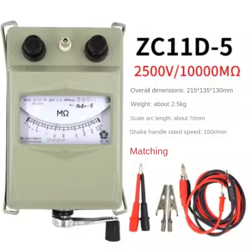 Megohmmeter Hand Electrician Shake Table 2500V Insulation Resistance ...