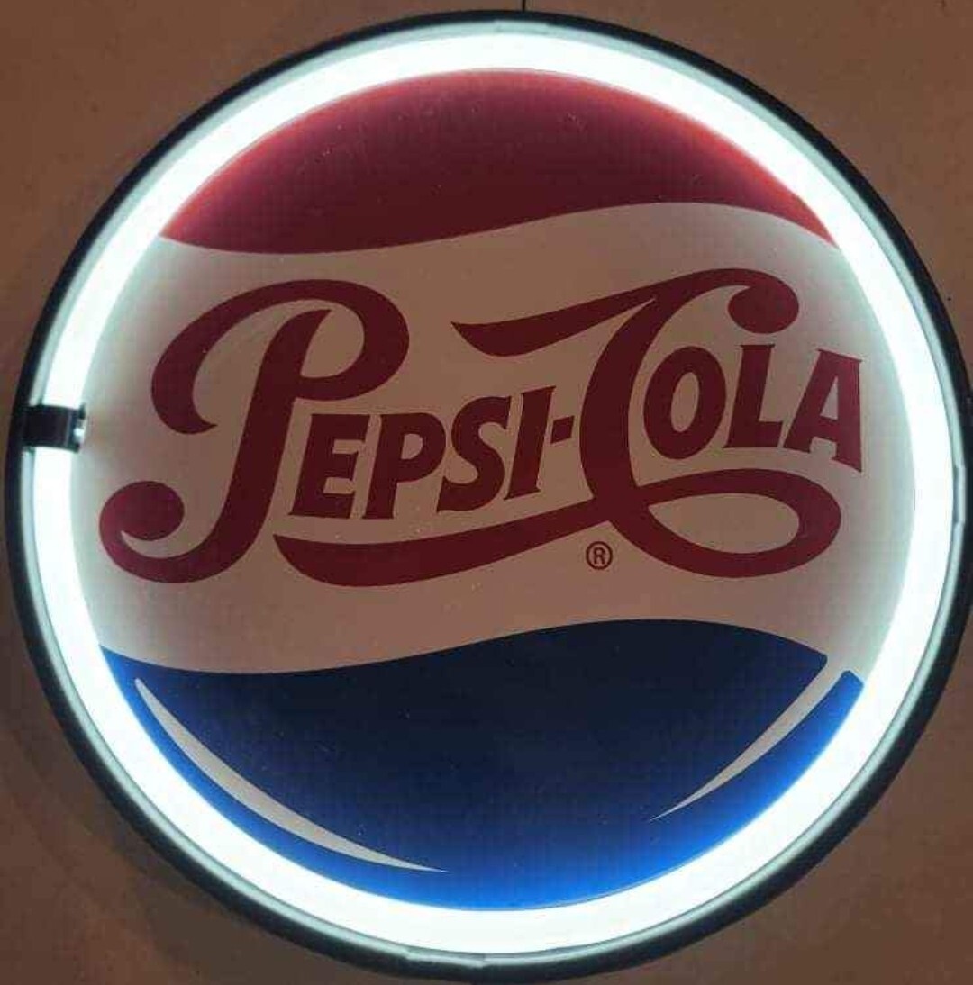 New Pepsi - Cola 12" Round Home Decor Led neon Light Sign. Man Cave ...