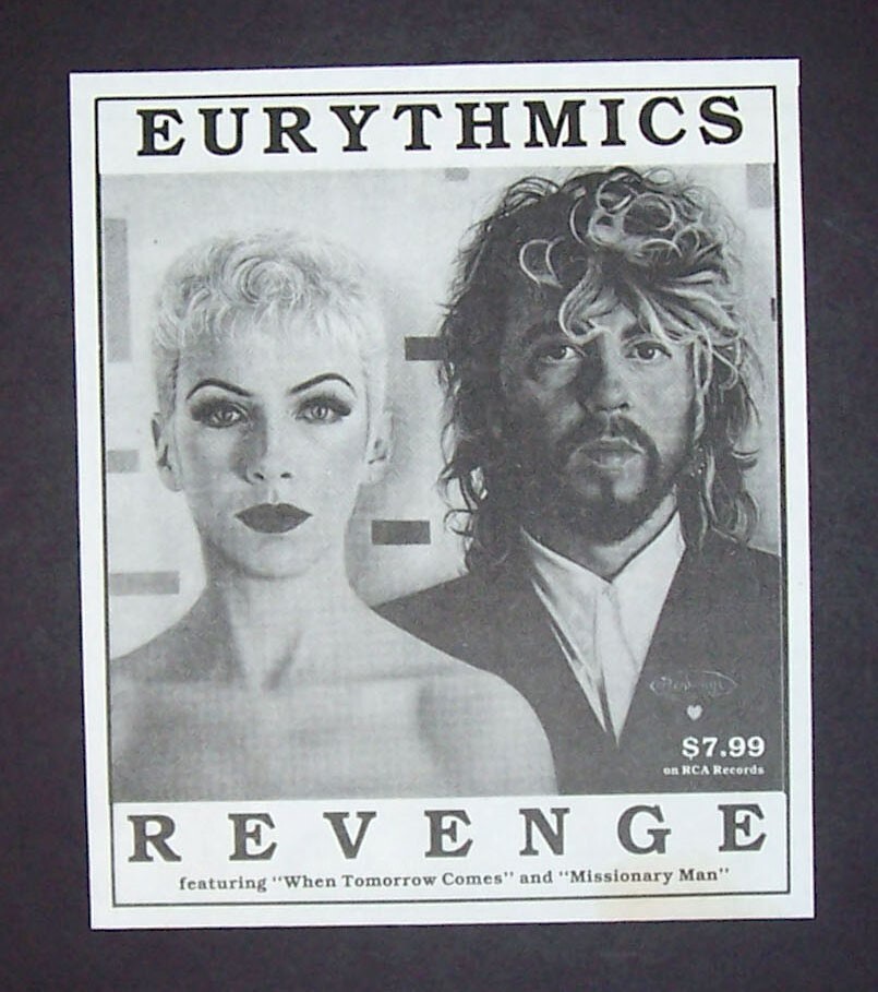 Eurythmics Revenge 1986 Small Poster Type Ad, Promo Advert | eBay